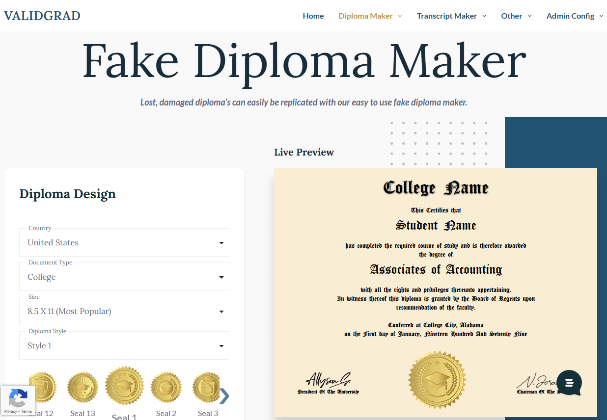Best Fake Diploma Makers | ValidGrad.com